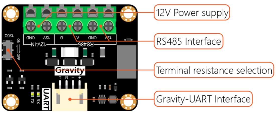 Isolated Rs485 To Uart Signal Adapter Module Dfrobot Mouser